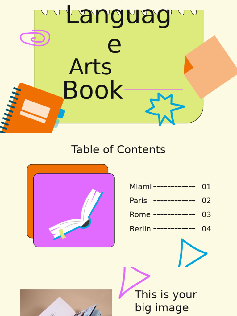 Language Arts Book Doodle Presentation Orange Variant | PDF ...