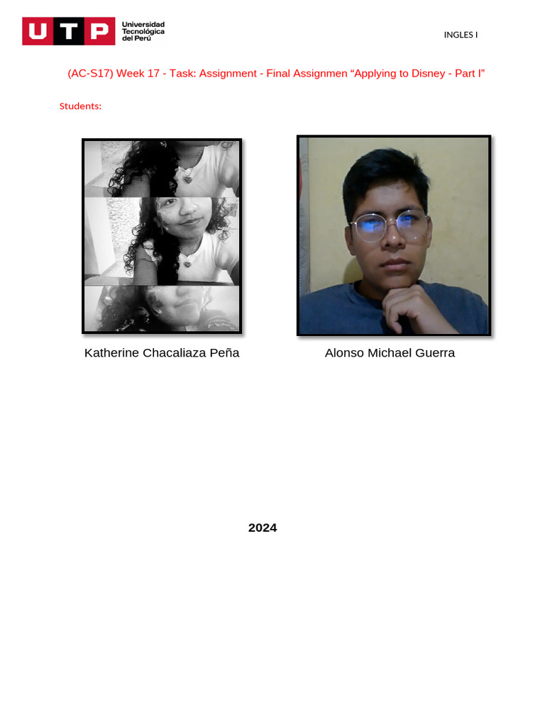 Applying To Disney - Part I" | PDF