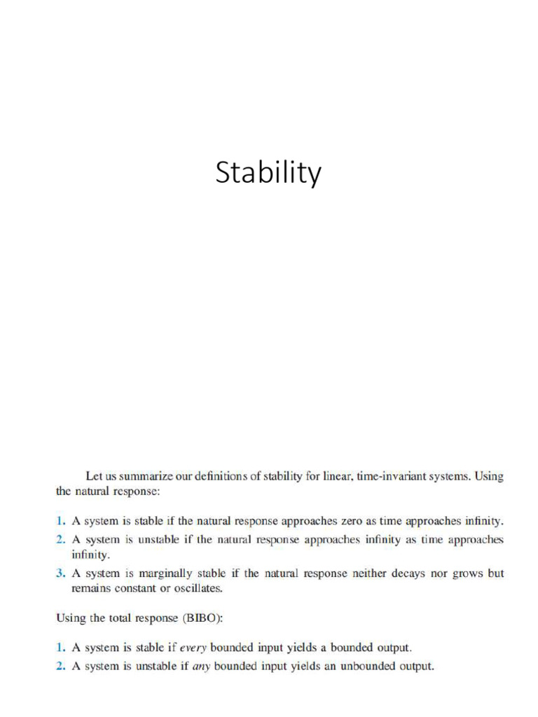 Stability | PDF