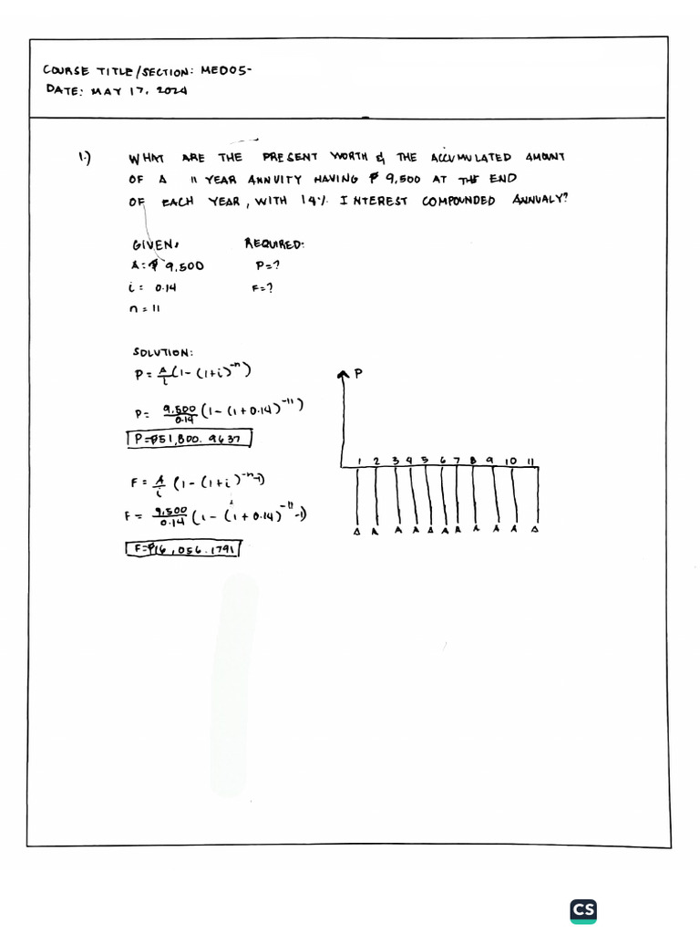 Eng Econ Problem-Set | PDF