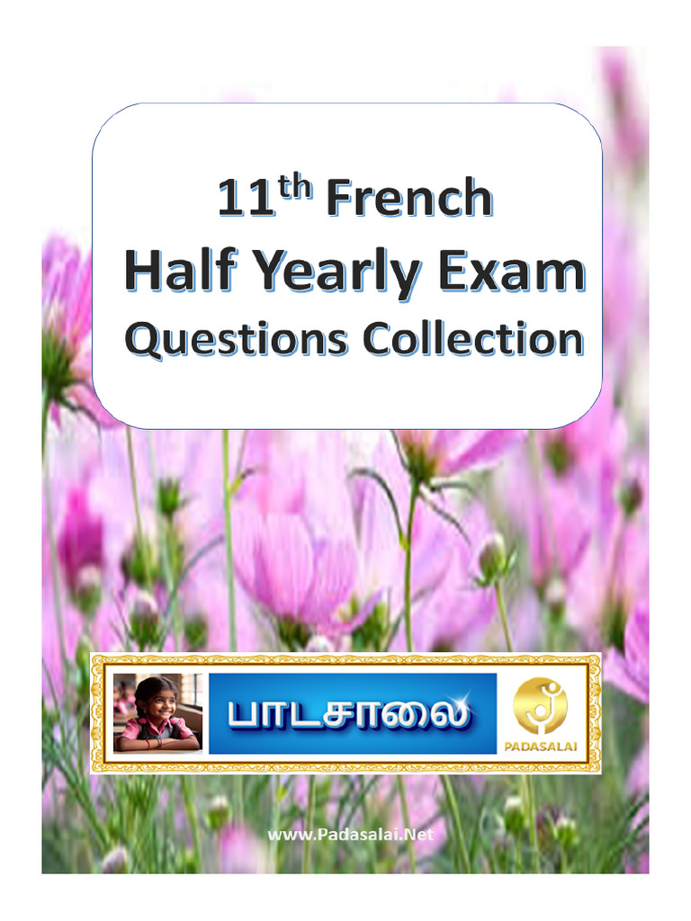 11th French Half Yearly Exam Question Papers Collection | PDF | Science