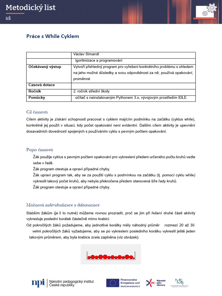 While - Cyklus Koralky ML | PDF