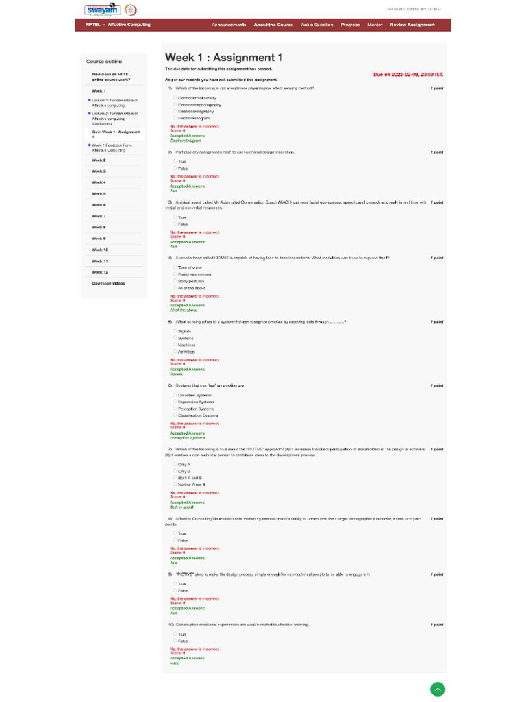 MERGED PYQ AFFECTIVE COMPUTING | PDF