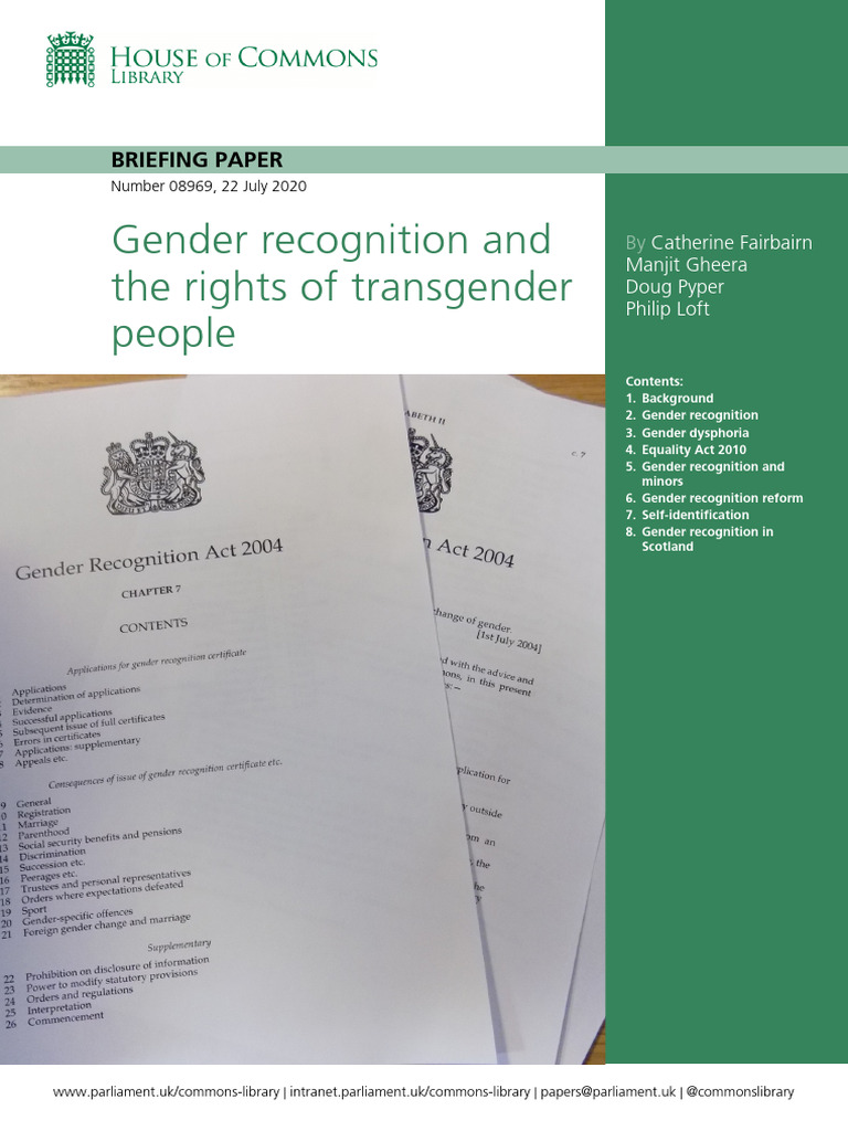 Gender Recognition and Rights of Trans People | PDF | Transgender ...