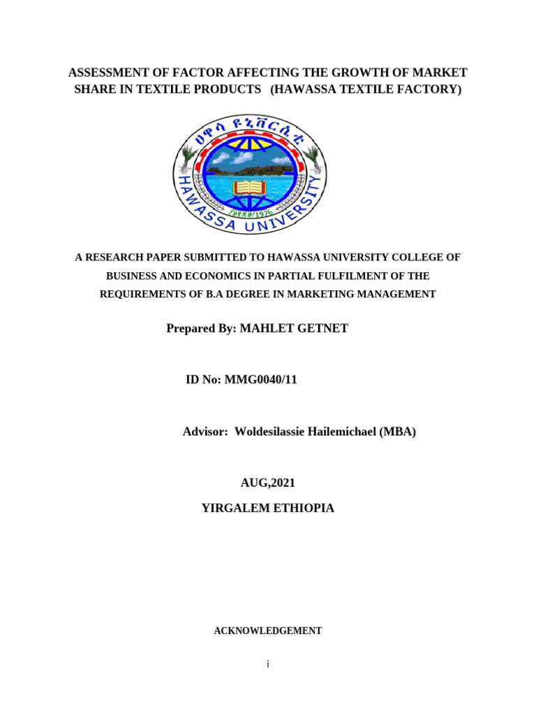 MAHLET - Copy | PDF | Market (Economics) | Market Share