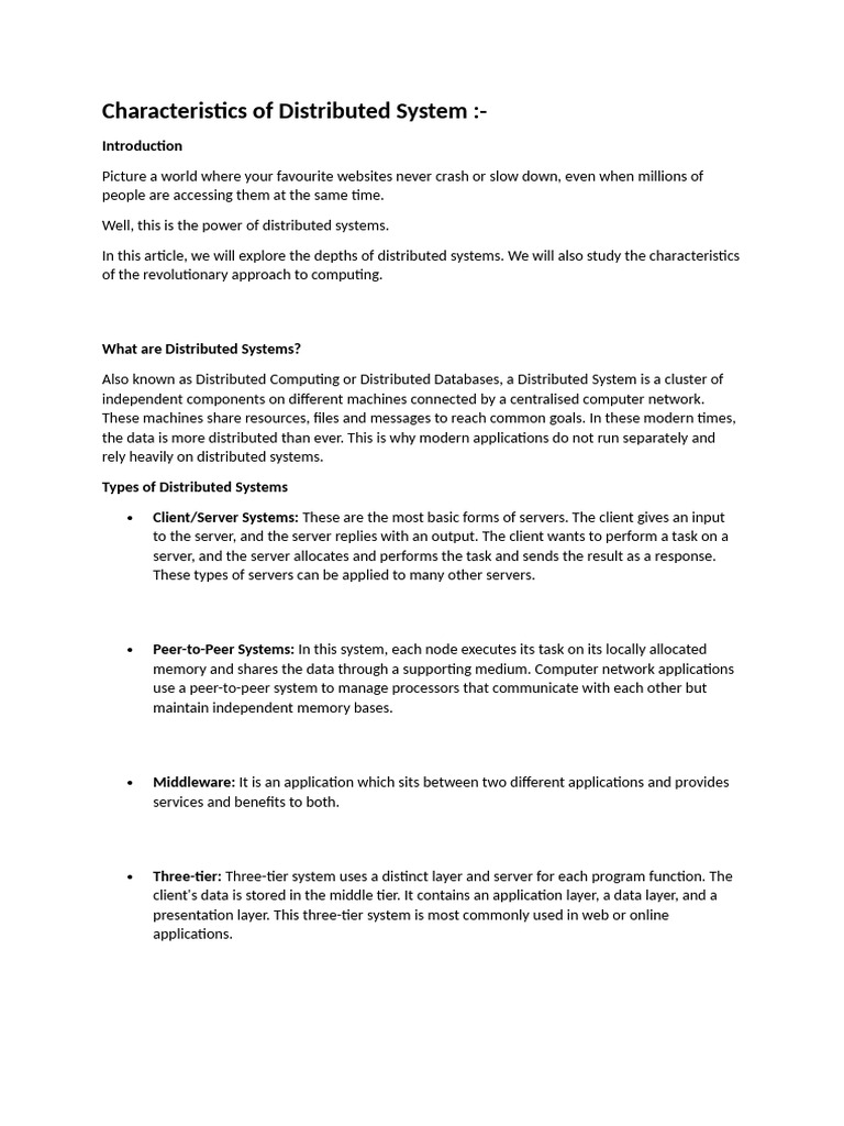 unit 1 | PDF | Computer Network | Distributed Computing