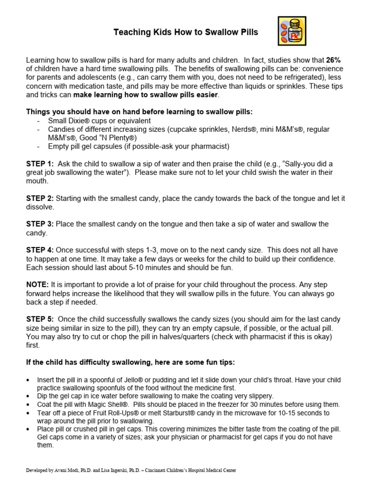 Helping-article1-PDF-Strategies To Help Kids Swallow Pills | PDF ...