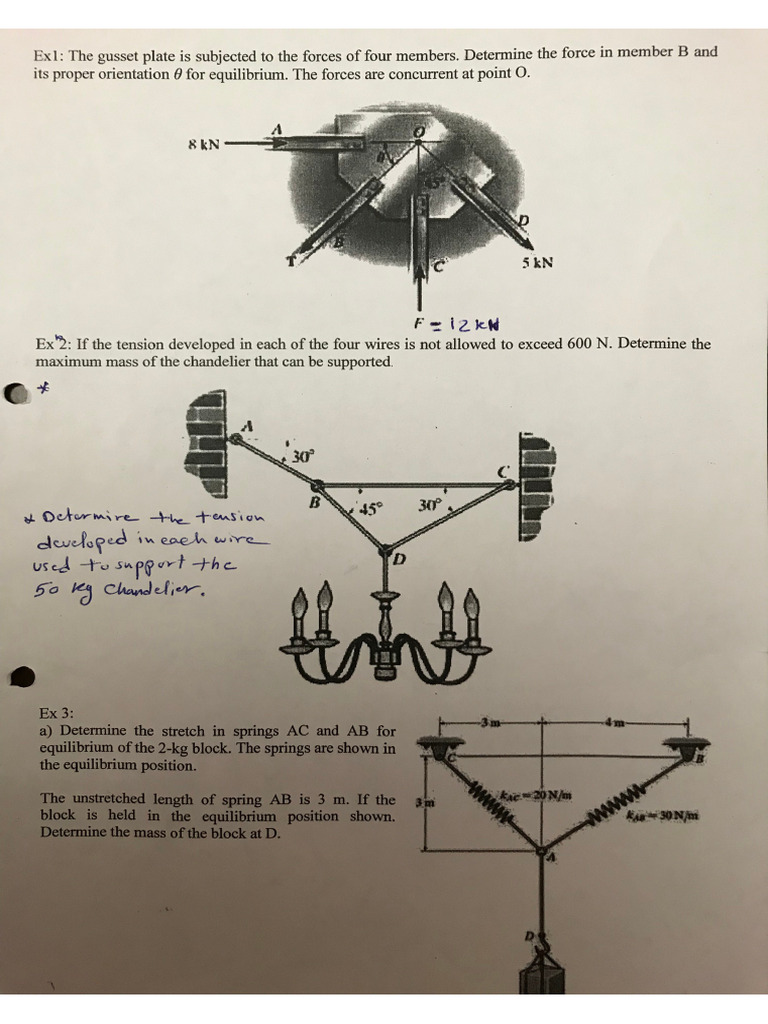 statics worksheet | PDF