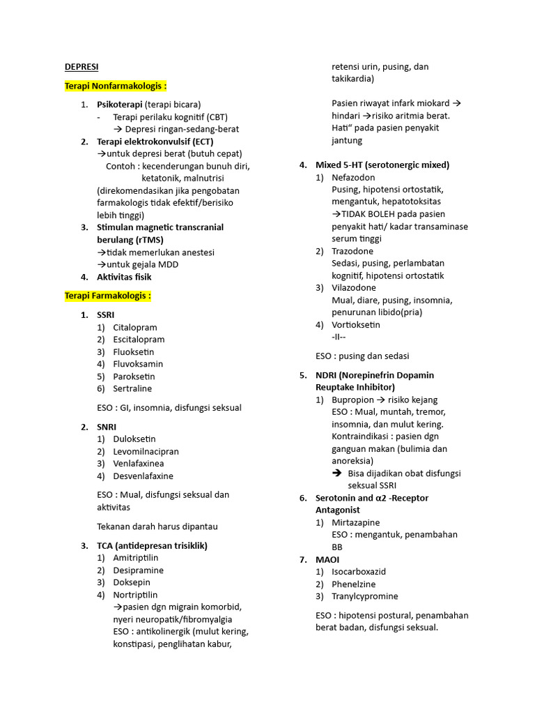Panduan Terapi Depresi | PDF