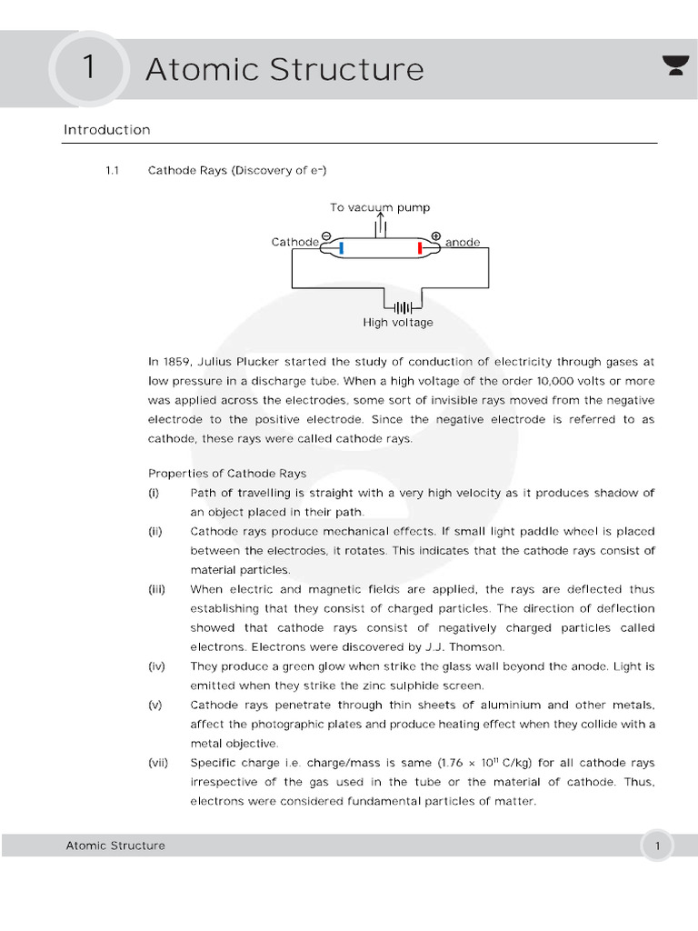 Atomic Struct 3.0 With Practice Questions | PDF