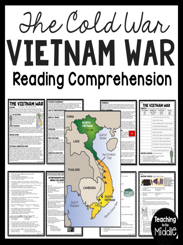 Demo Vietnam War Reading Comprehension Informational Worksheetand ...