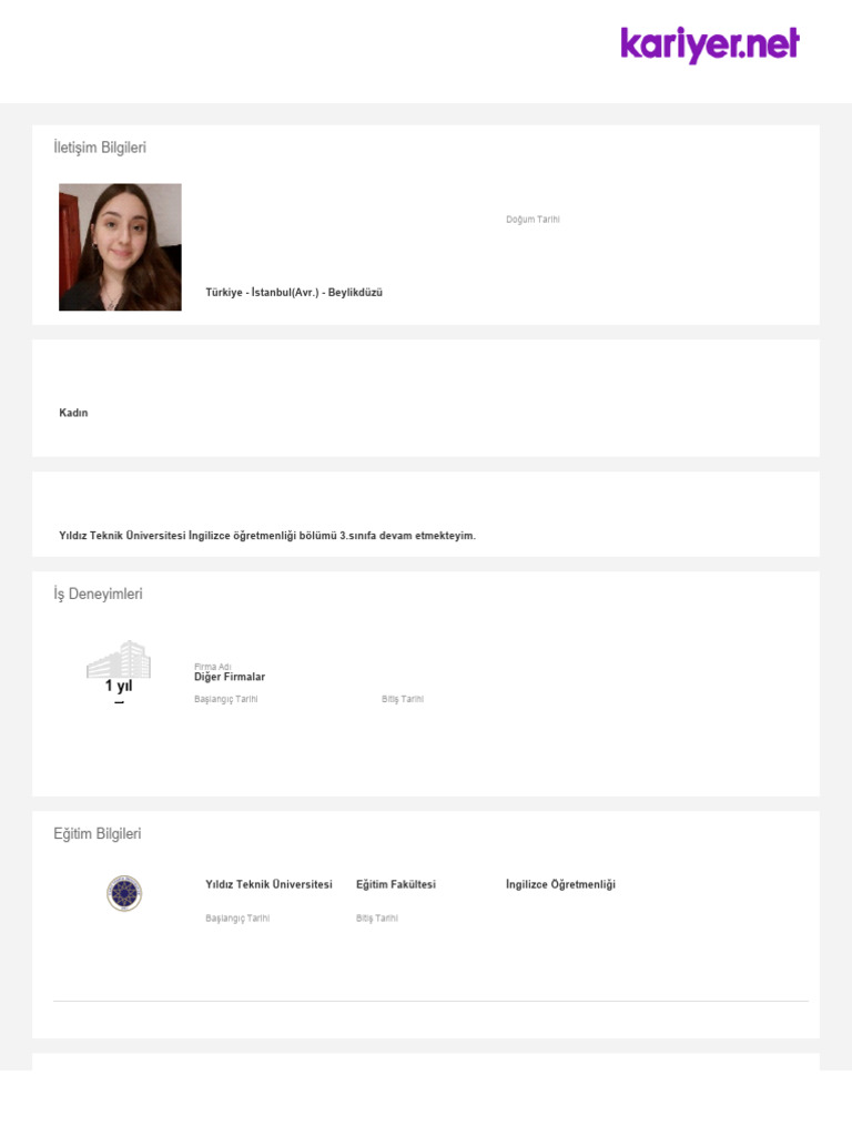 Rabia Sultan Engin: İletişim Bilgileri | PDF