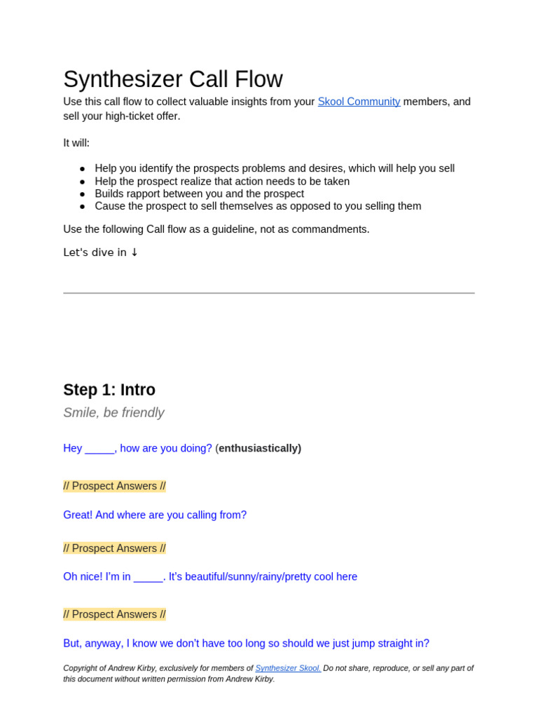 Synthesizer Call Flow | PDF