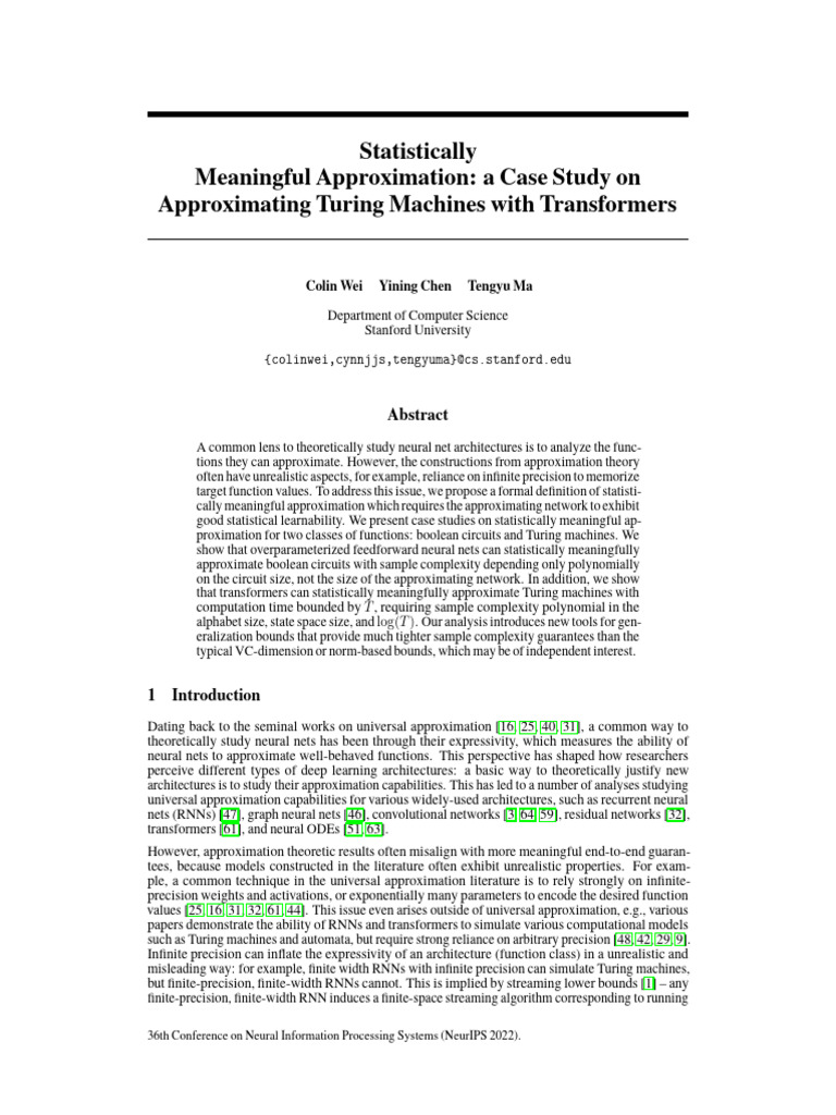 transformer_turing | PDF | Artificial Neural Network | Computational Complexity Theory