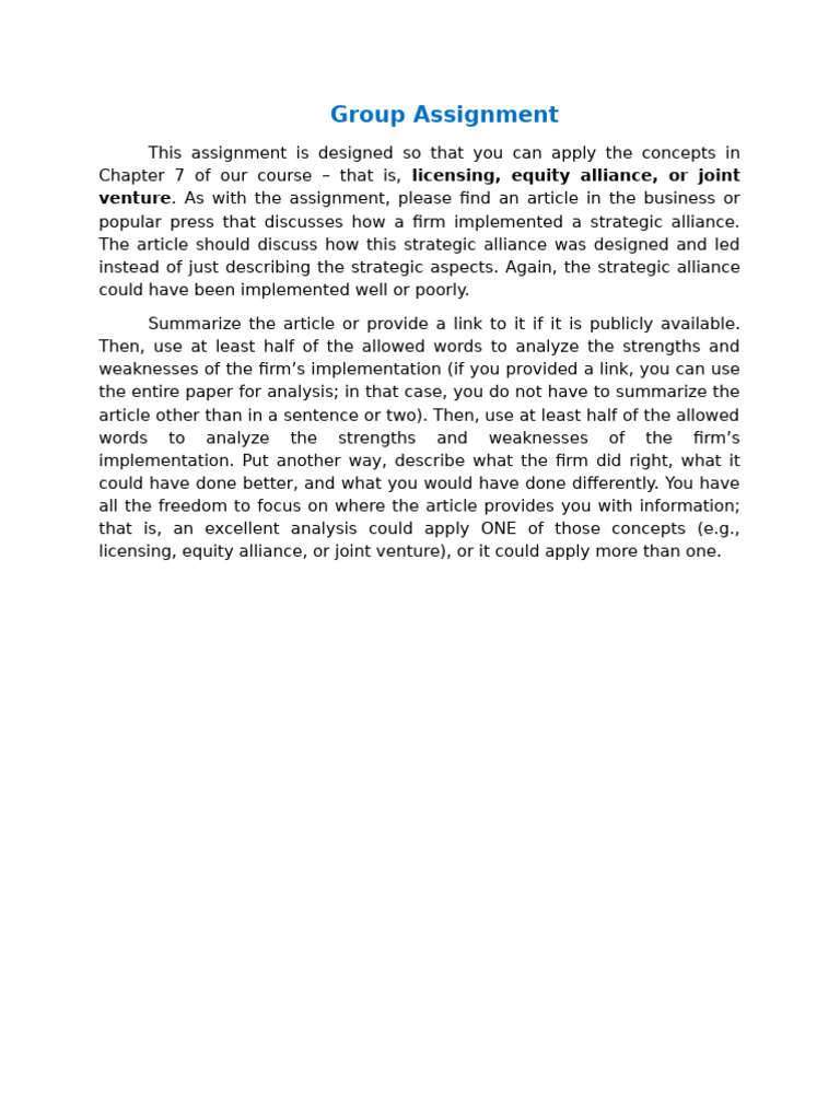 1. Group Assignment | PDF