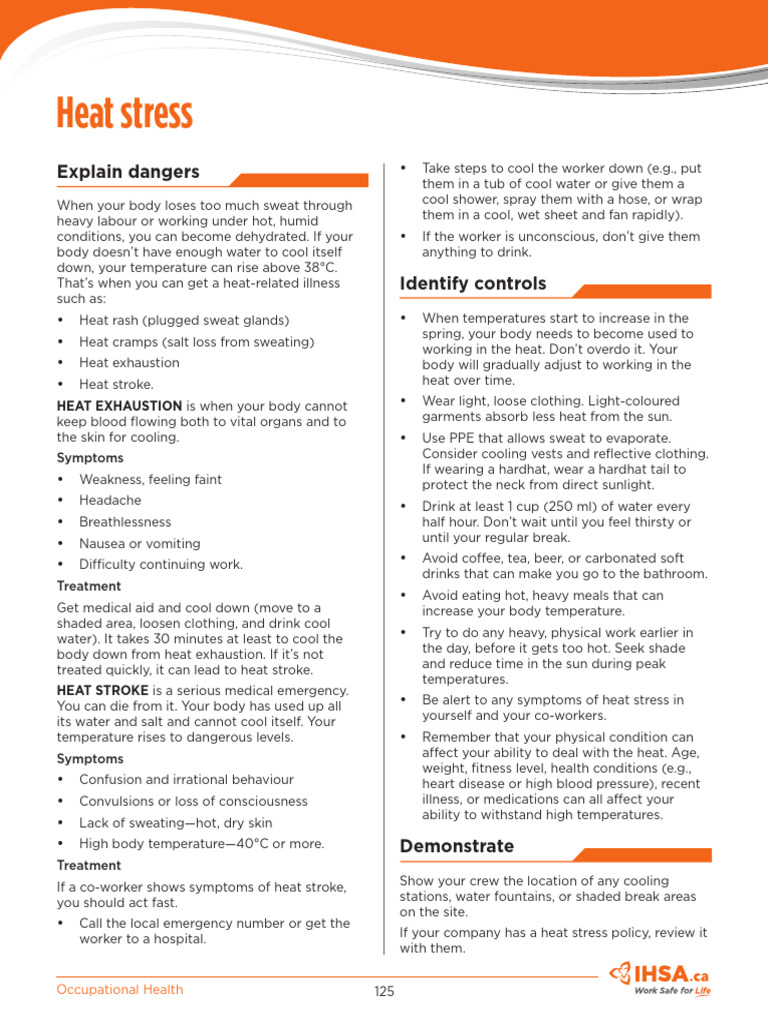 heat_stress | PDF | Hyperthermia | Perspiration