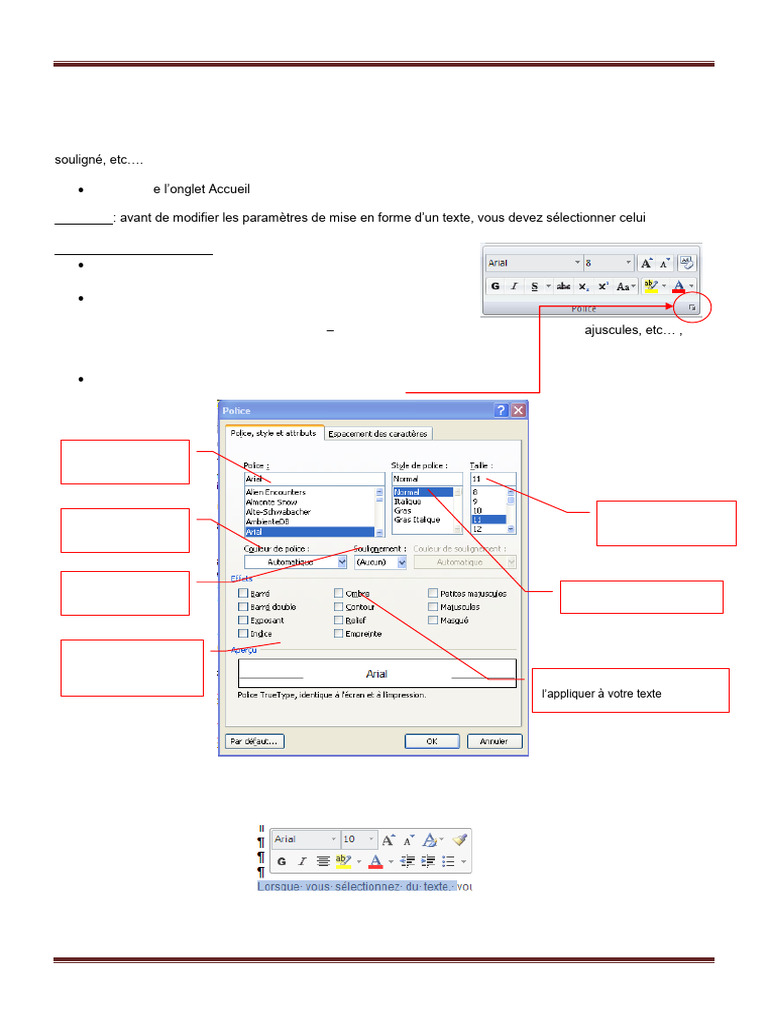 Justification et mise en forme dans Word | PDF | Microsoft Word | Texte