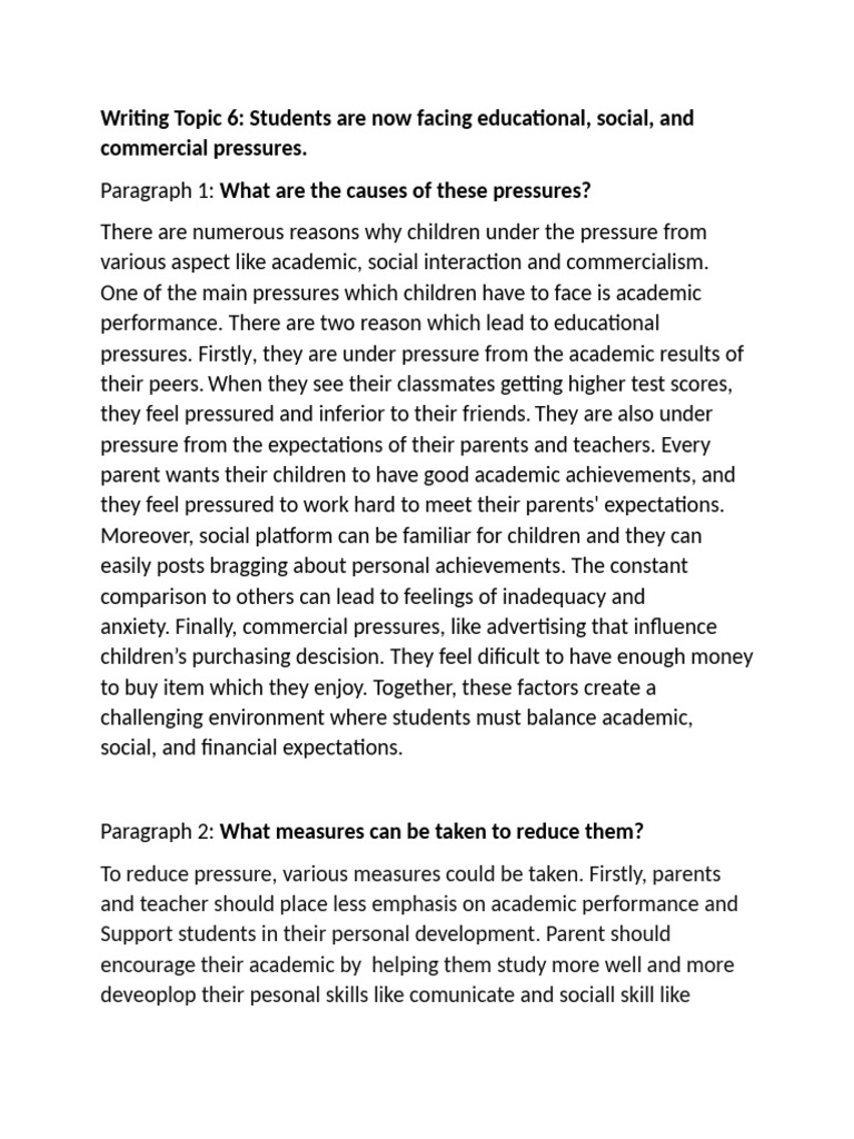 Writing Topic 6 | PDF