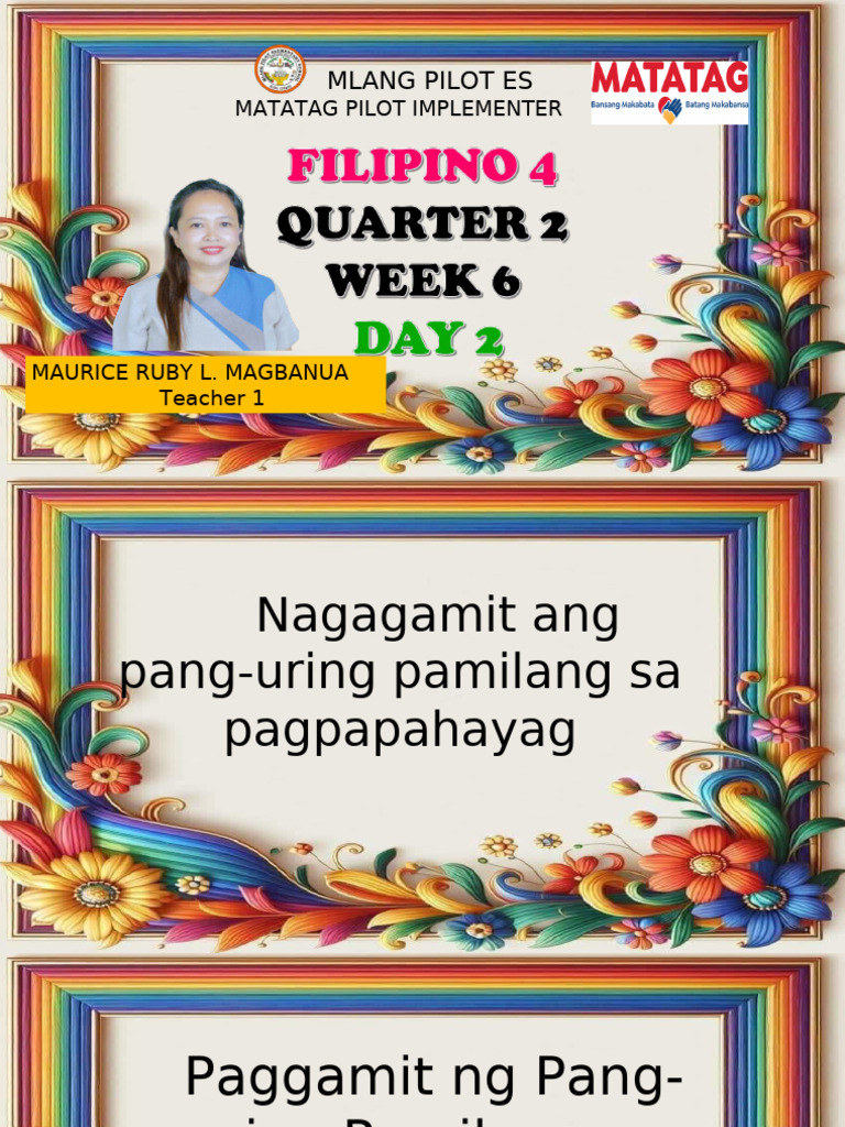 Matatag Fil4 q2 Week 6 Day 2 | PDF