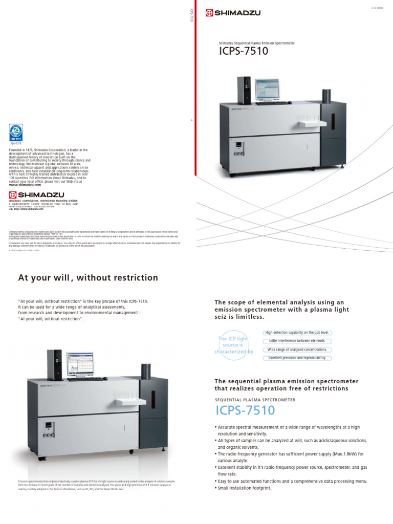 ICPS-7510-en | PDF | Spectroscopy | Water
