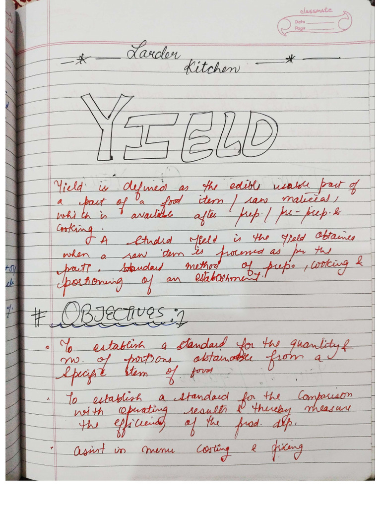 Yield (Larder Kitchen) | PDF