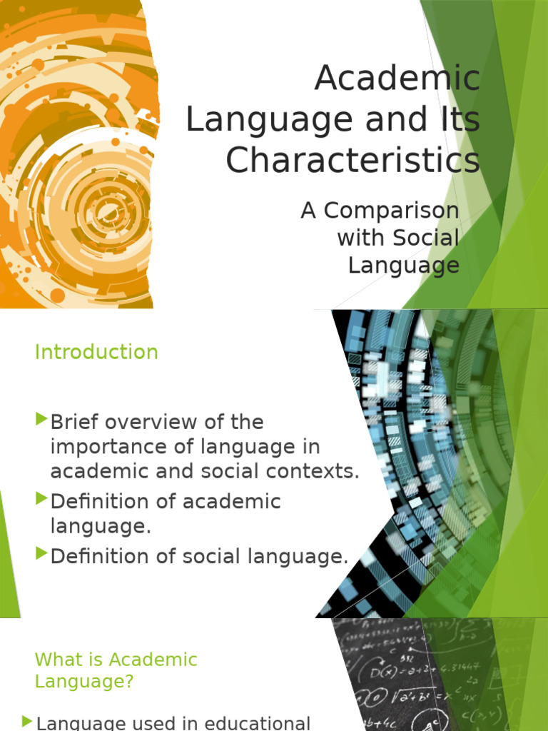 Academic Language and Its Characteristics | PDF | Vocabulary | Thought