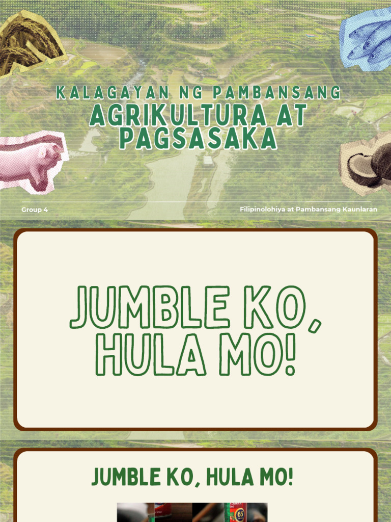 Kalagayan NG Pambansang Agrikultura at Pagsasaka | PDF