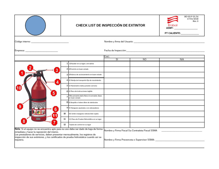 Check List-Extintor | PDF