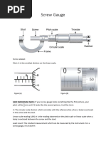 Vernier Callipers and Screw Gauge NOTES | PDF