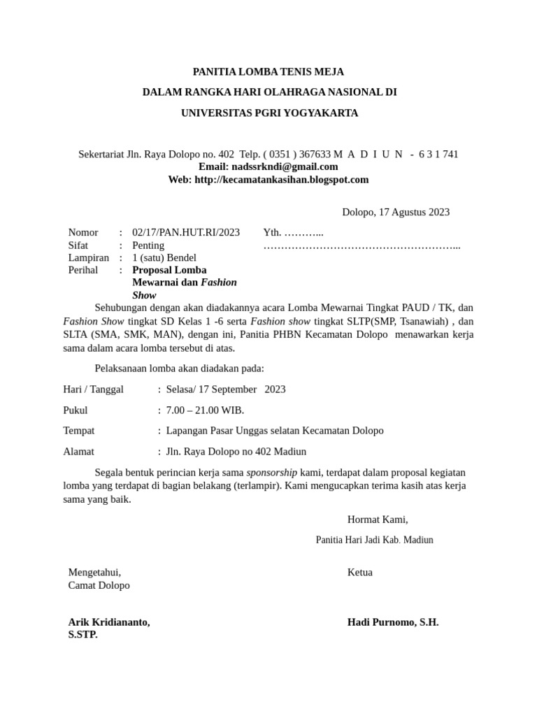 Lomba Kreativitas Anak Dolopo | PDF