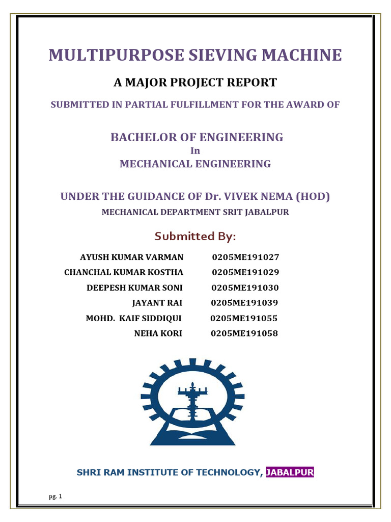 MAJOR PROJECT-1 | PDF | Electric Motor | Machines