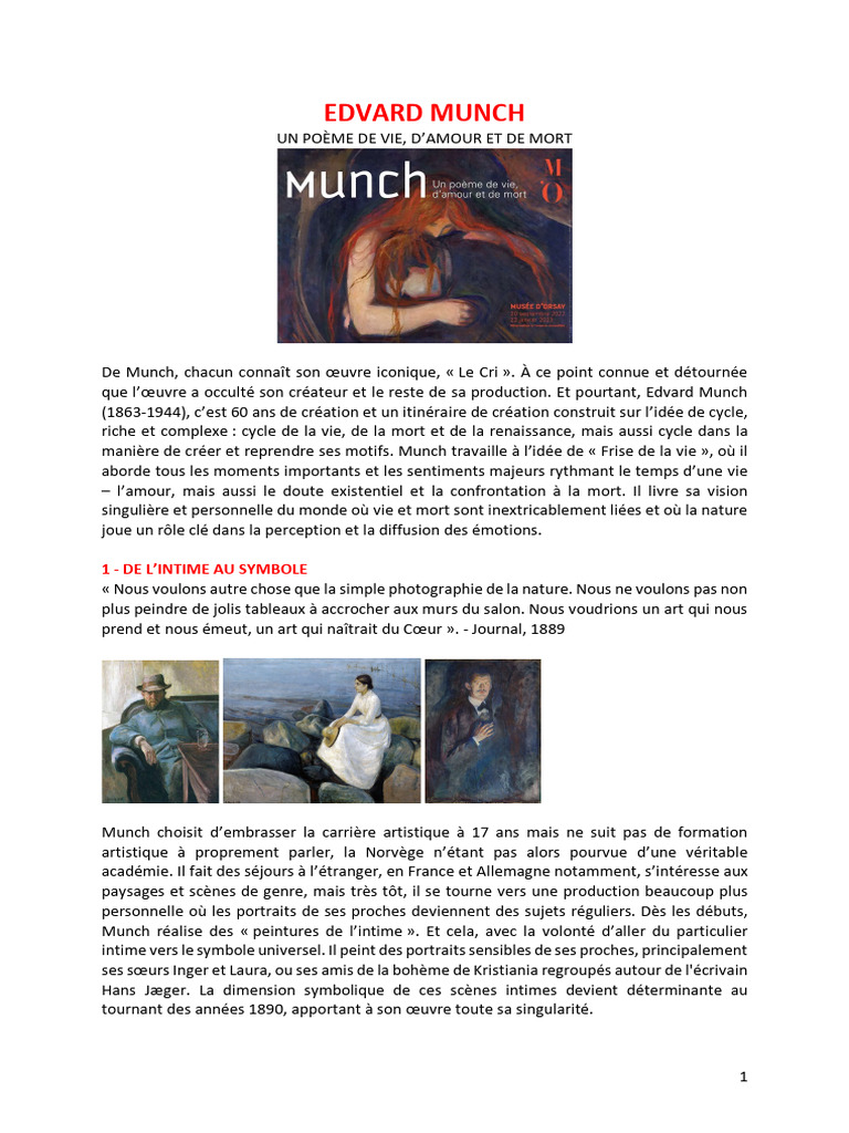 Fiche Edvard Munch | PDF
