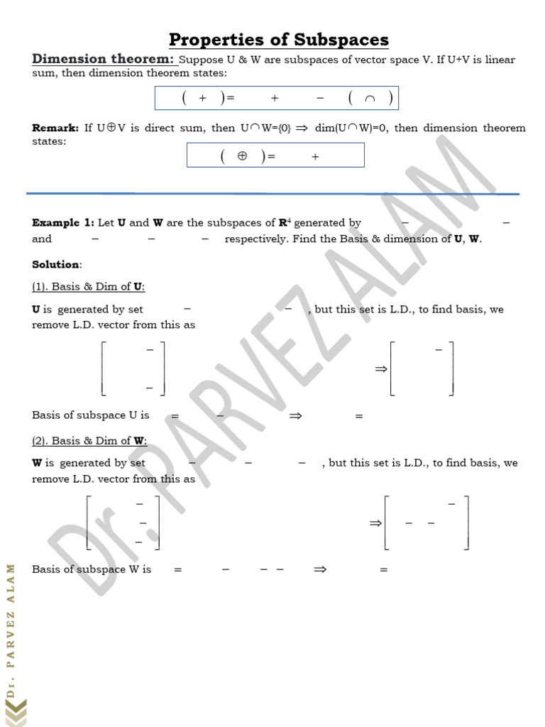 Module 3B Updated One | PDF | Linear Subspace | Basis (Linear Algebra)
