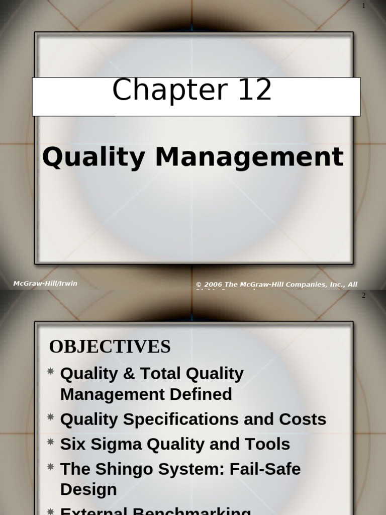 POM-chap008 Quality Management | PDF | Six Sigma | Quality (Business)