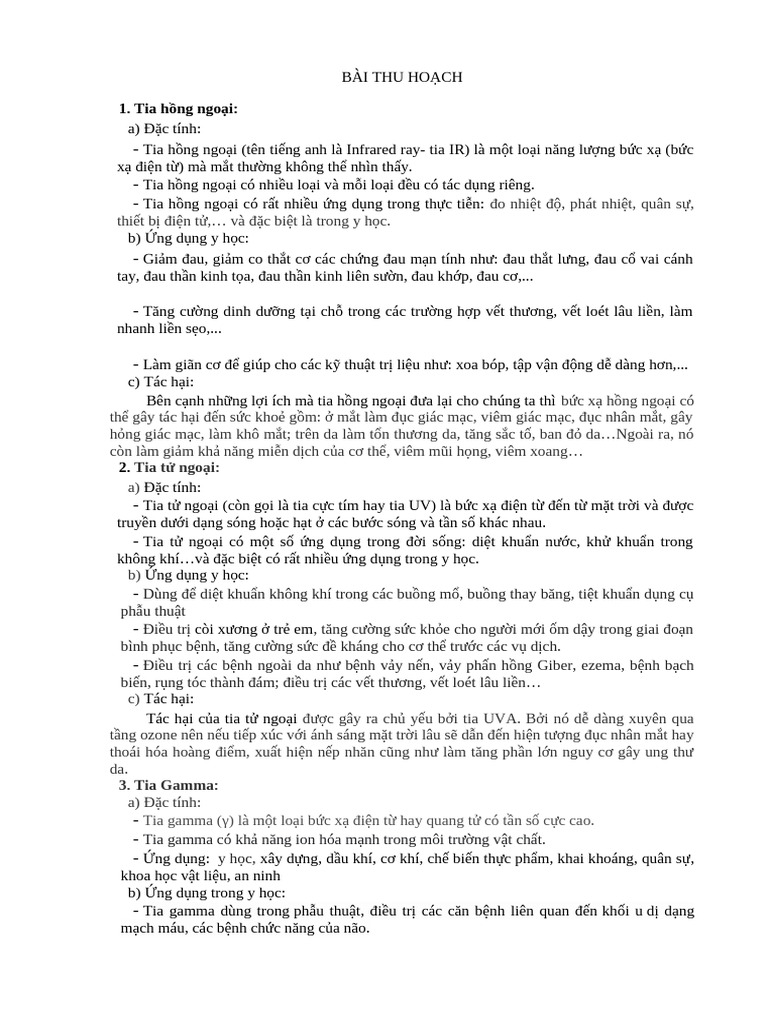 Tia H NG Ngo I, T Ngo I, Gamma, Beta | PDF