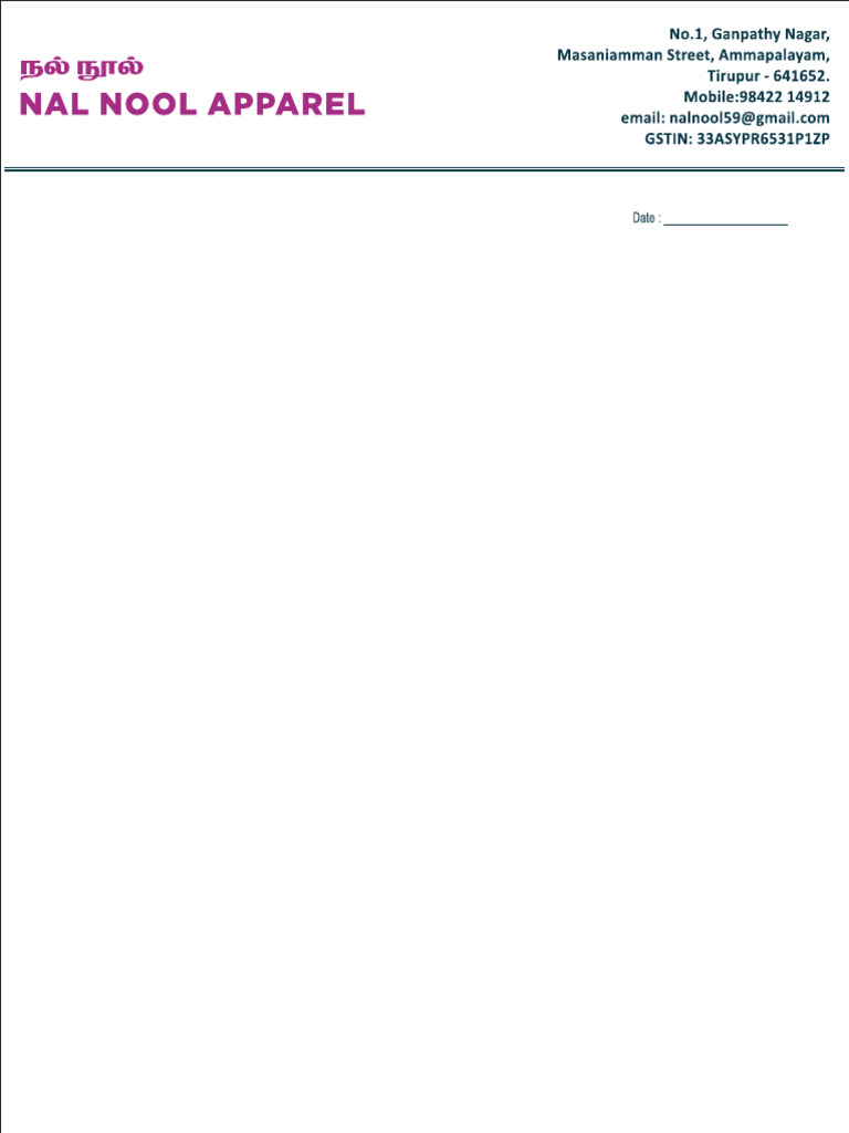 Nal Nool Letter Pad | PDF