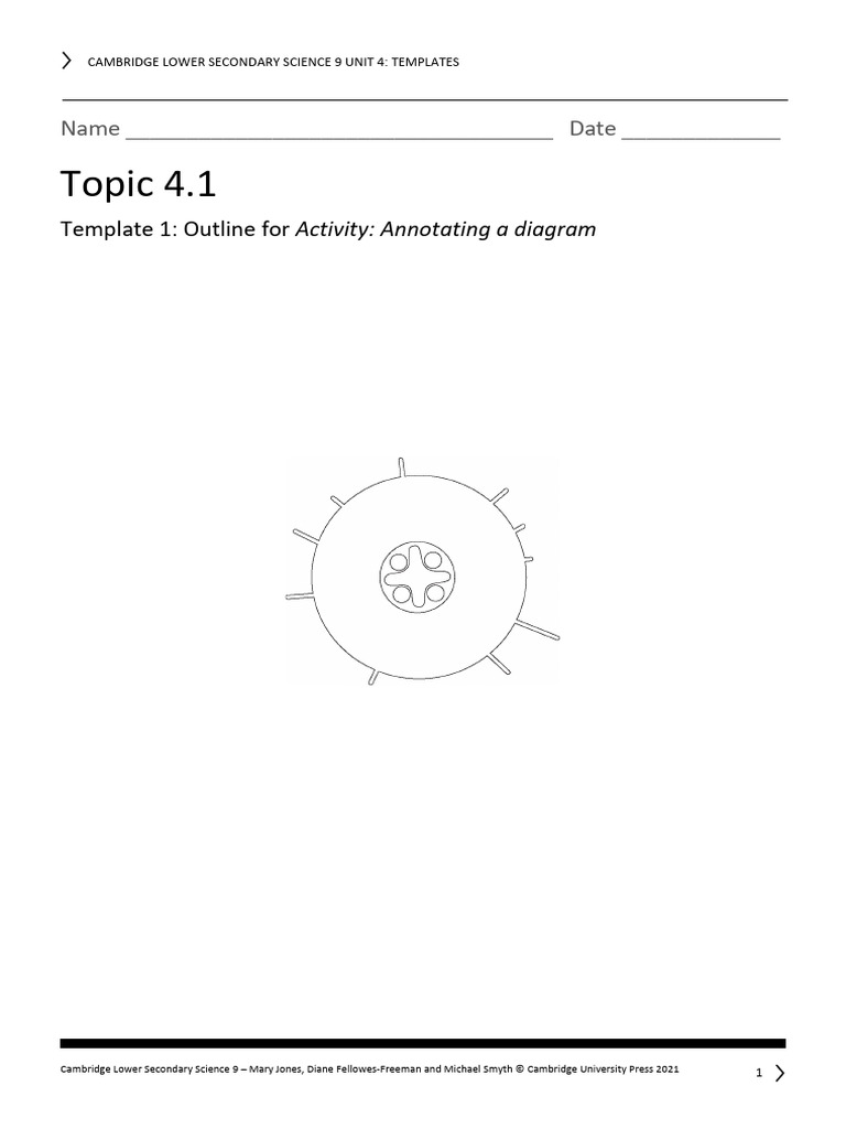 Cambridge Science 9 Unit 4 Templates | PDF