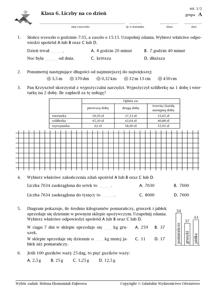 Matematyka 6 Liczby Na Codzien | PDF