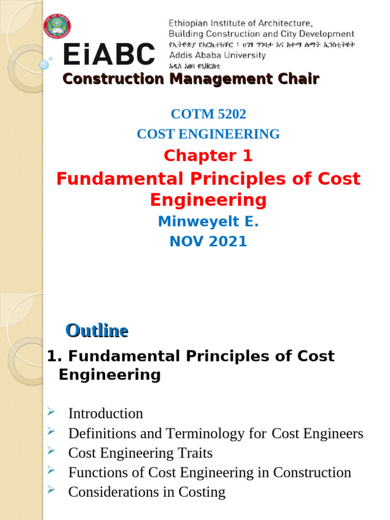 1.introduction To Cost Engineering | PDF | Cost | Business