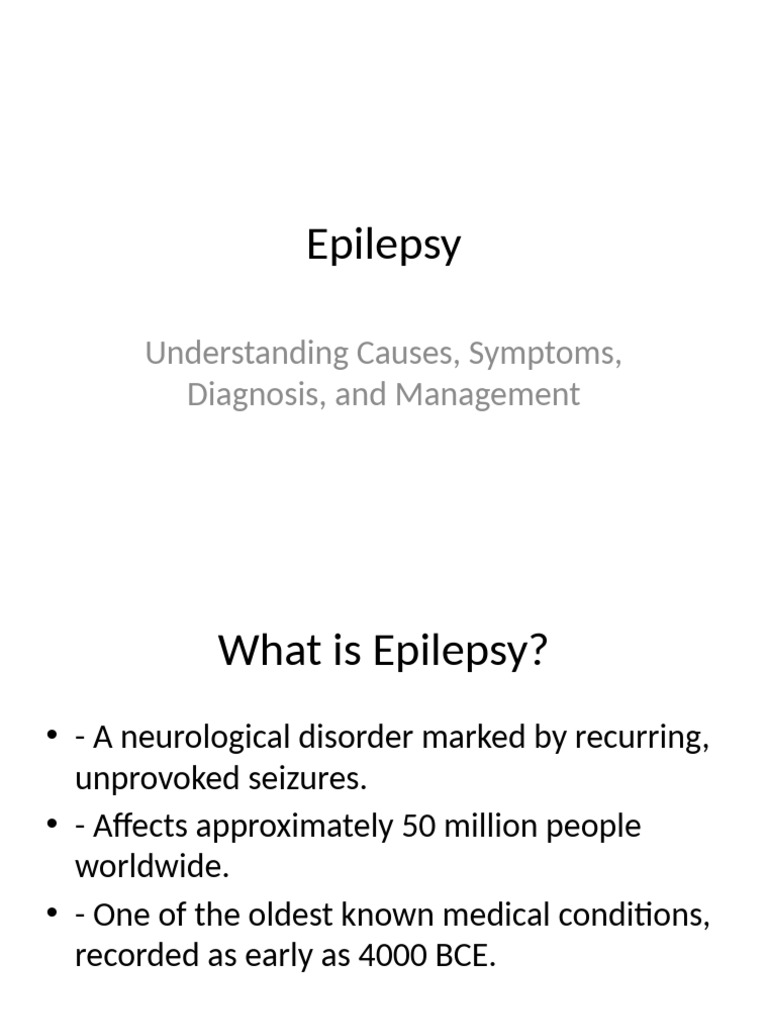Epilepsy Presentation | PDF
