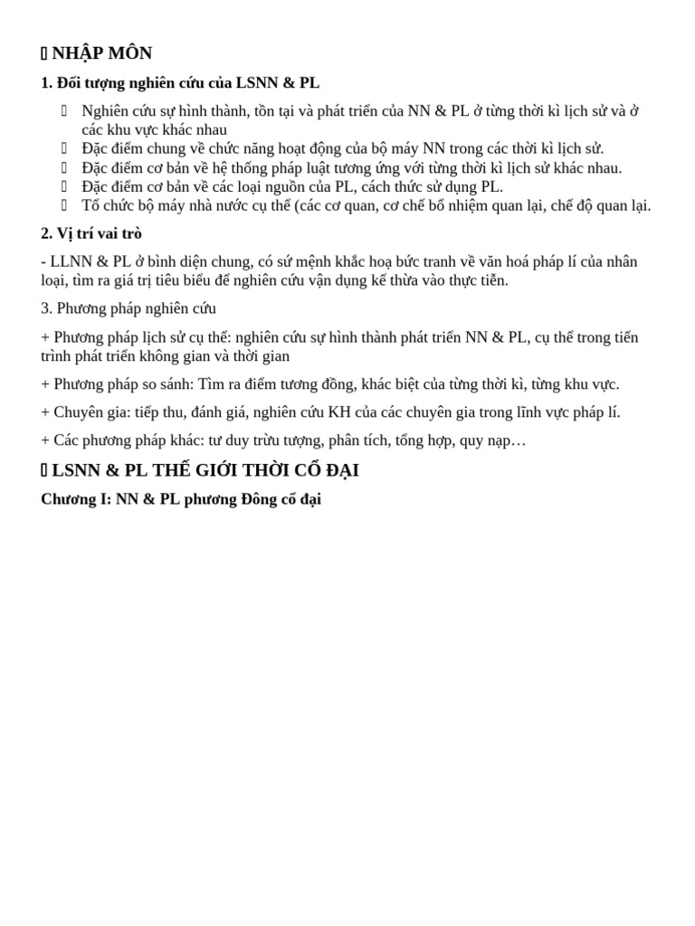 Lý thuyết LSNN & PL | PDF