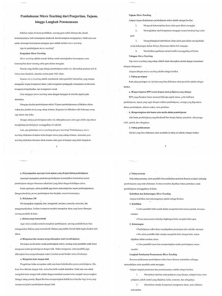 Materi Microteaching | PDF