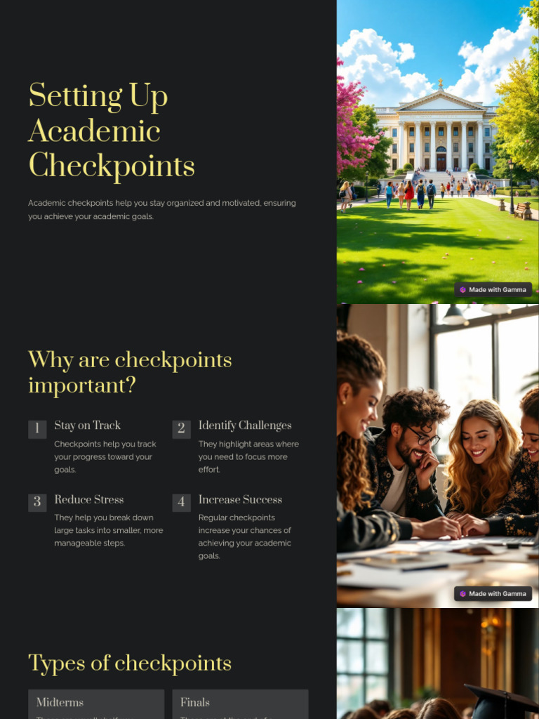 Setting Up Academic Checkpoints | PDF