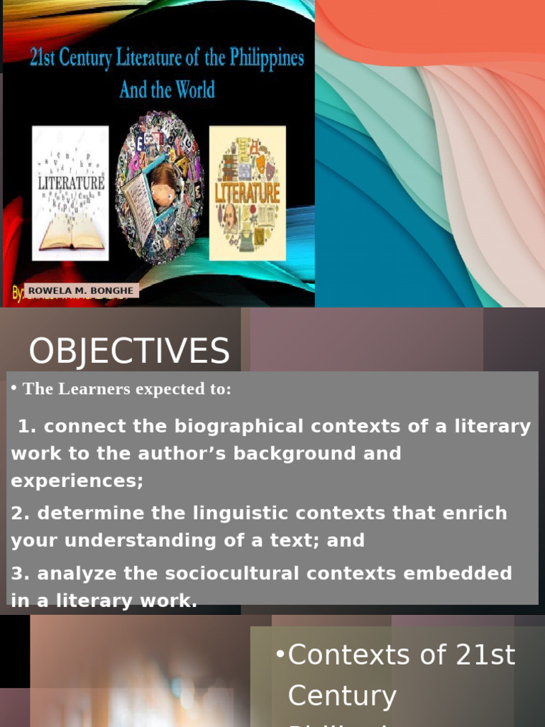 q1 w6 m3 Context of 21st Cent Phil Lit From the Regions | PDF | Reading Comprehension