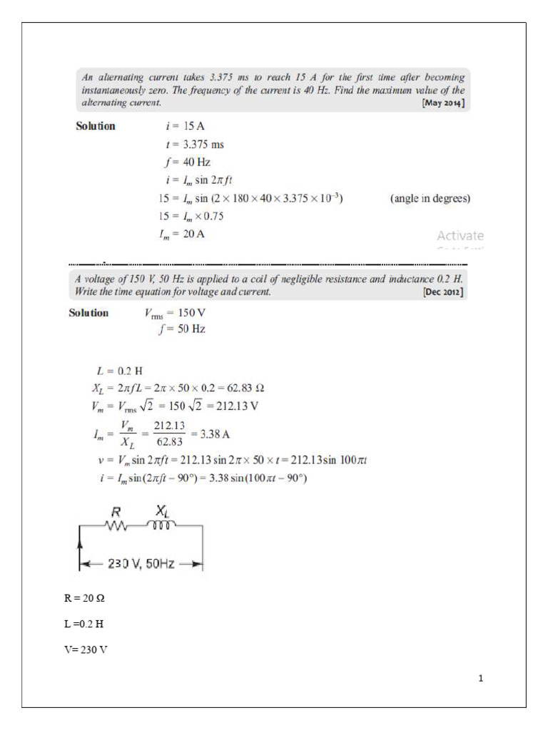 QB Solutions | PDF | Electric Motor | Electricity