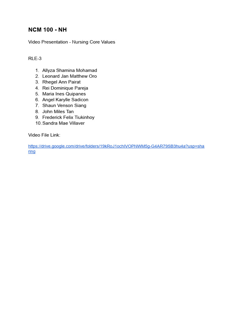 NCM-100 RLE-3 NH VideoPresentation | PDF