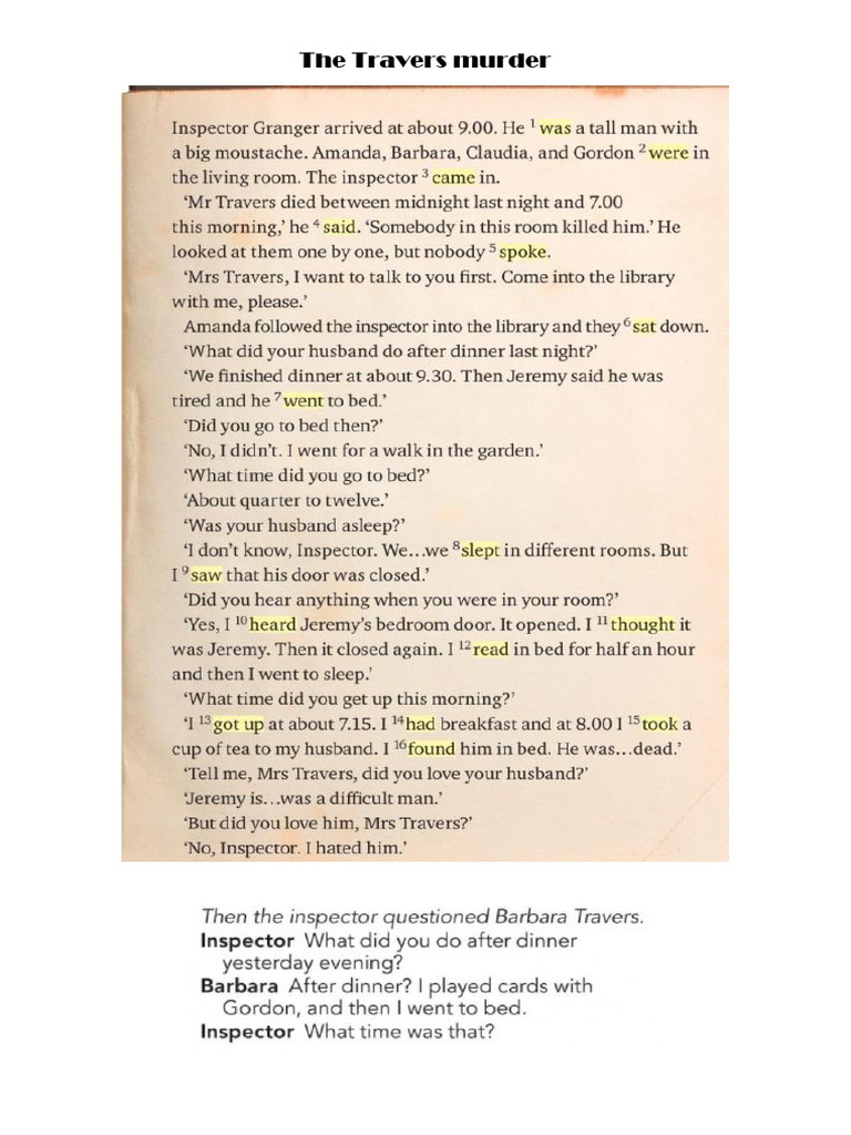 The Travers Murder | PDF