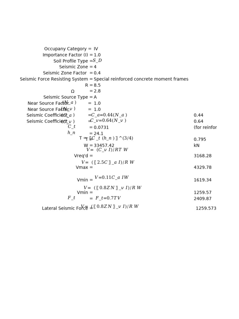 Structural Seismic Analysis Data | PDF | Structural Engineering | Civil Engineering