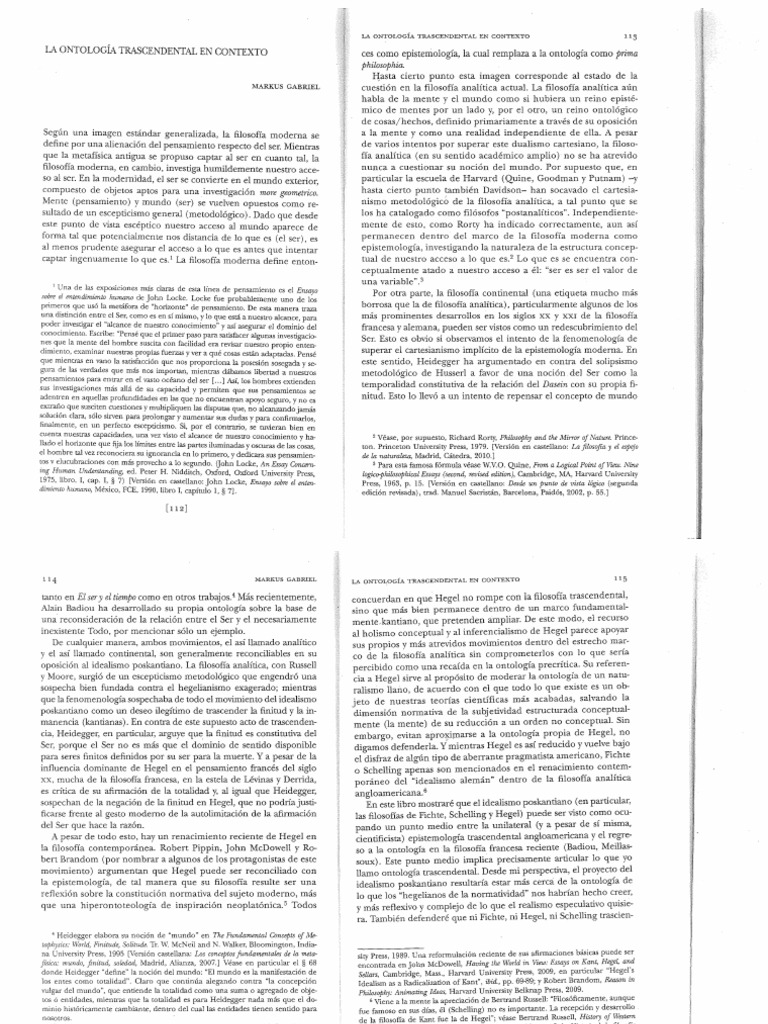 Markus Gabriel | PDF | Immanuel Kant | Georg Wilhelm Friedrich Hegel