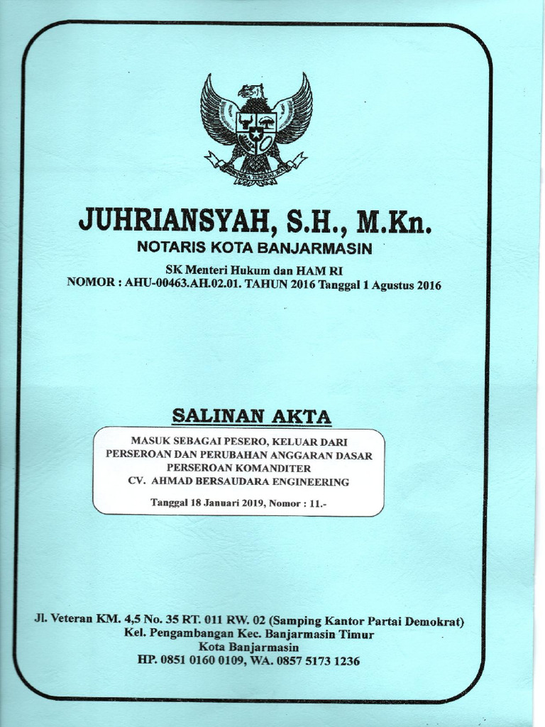 4 Akta Perubahan | PDF